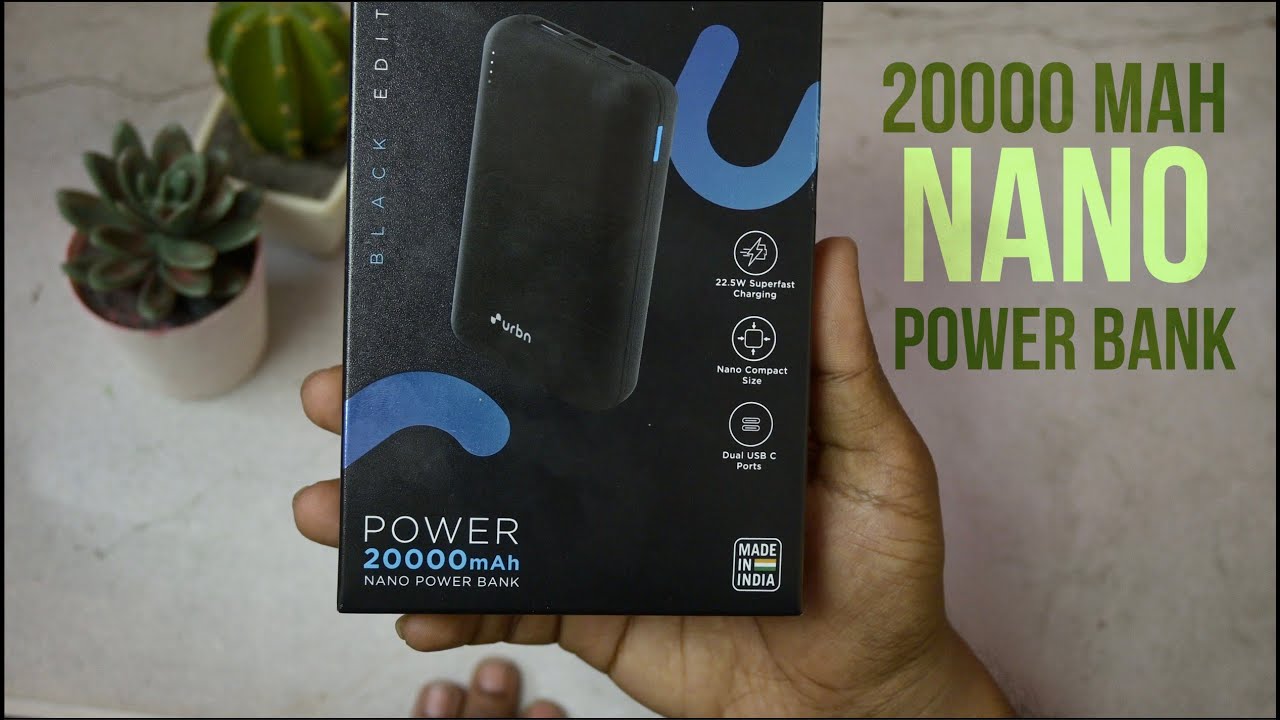 20000 mah ultra compact nano power bank with fast charging | URBN power ...