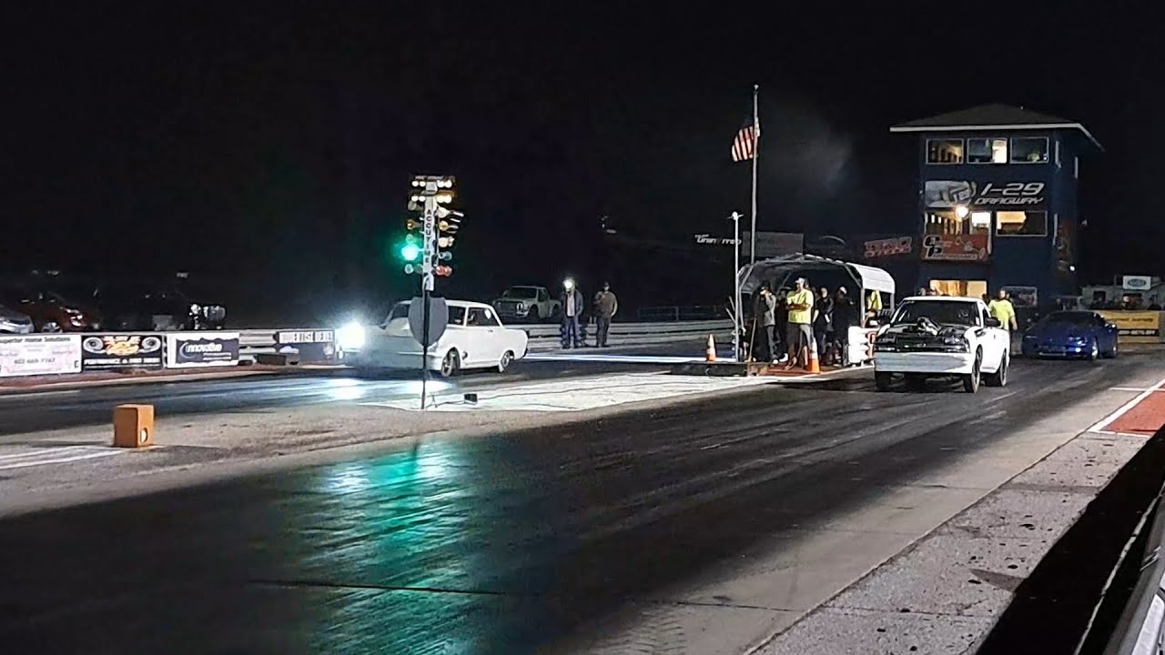 Shoebox Chevy Nova up against a rowdy Chevy S10! - YouTube