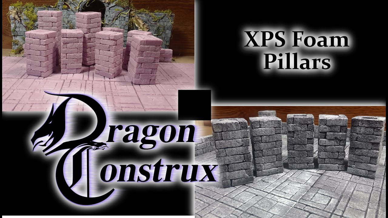 Basic Dungeon XPS foam Pillars, Building Terrain Materials for Dungeons ...