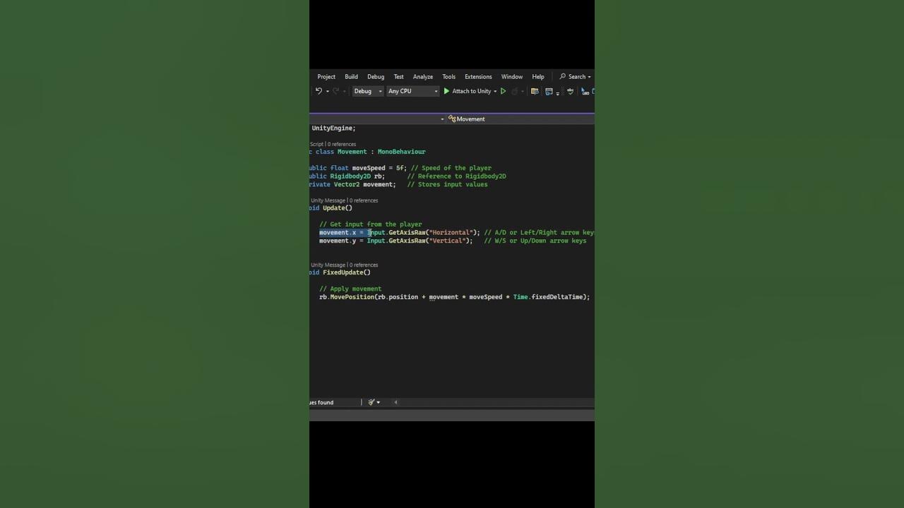 Basic 2D TopDown Movement | Unity 2D - YouTube