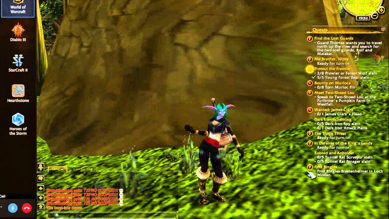 WoW [World of Warcraft]: Night Elf Dancing - YouTube