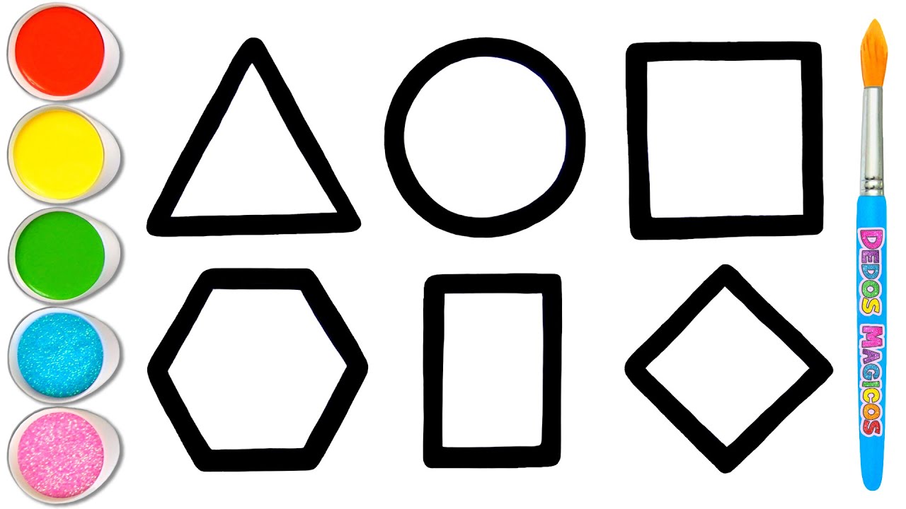 Dibujar y Colorear 6 Formas Geométricas Básicas 🔺🟦🟢🔸 Aprende Formas ...