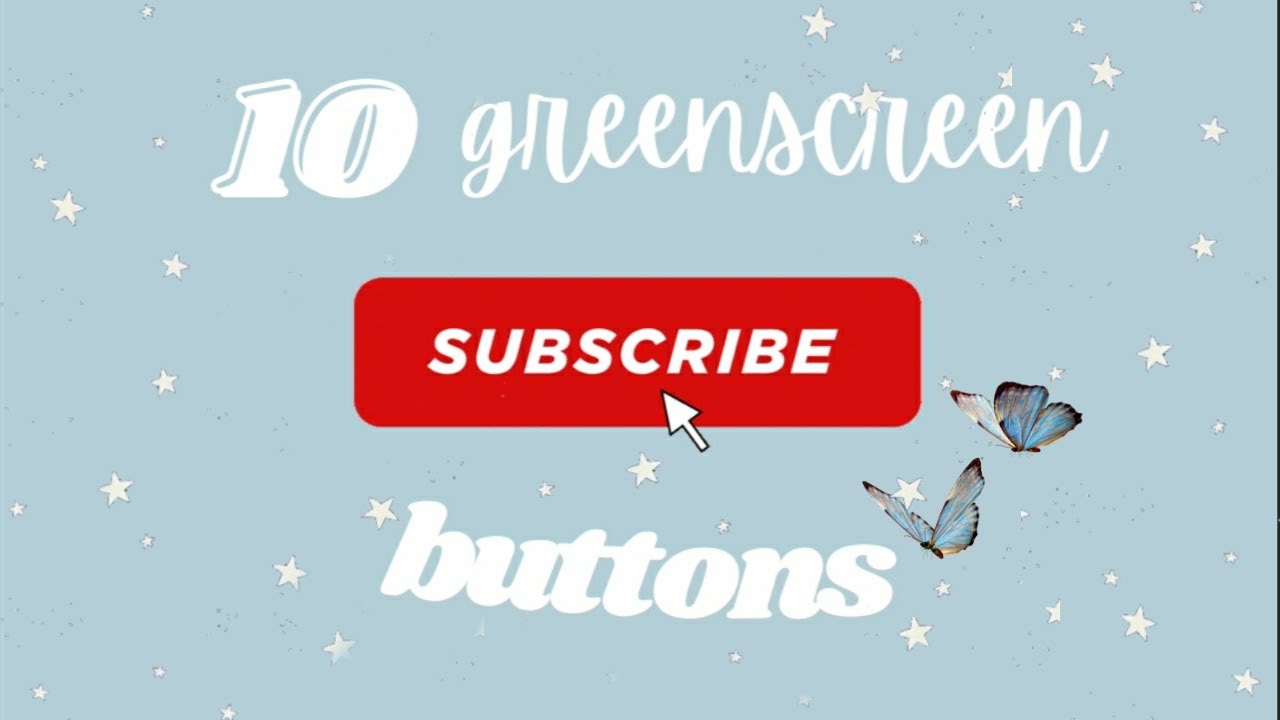 Aesthetic Subscribe Animations 💙 *free, greenscreen* | Subscribe Button ...
