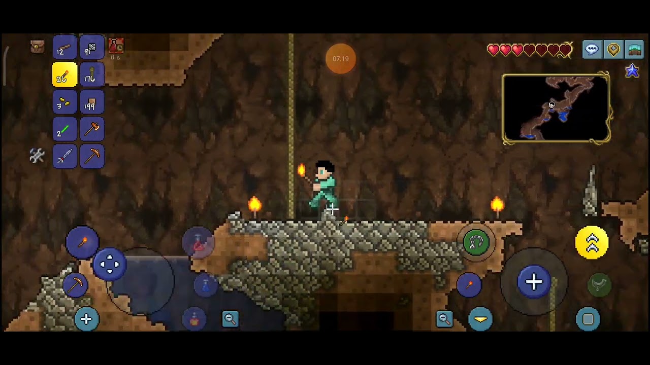 terraria #3 explorando a caverna perigosa do subterrâneo - YouTube