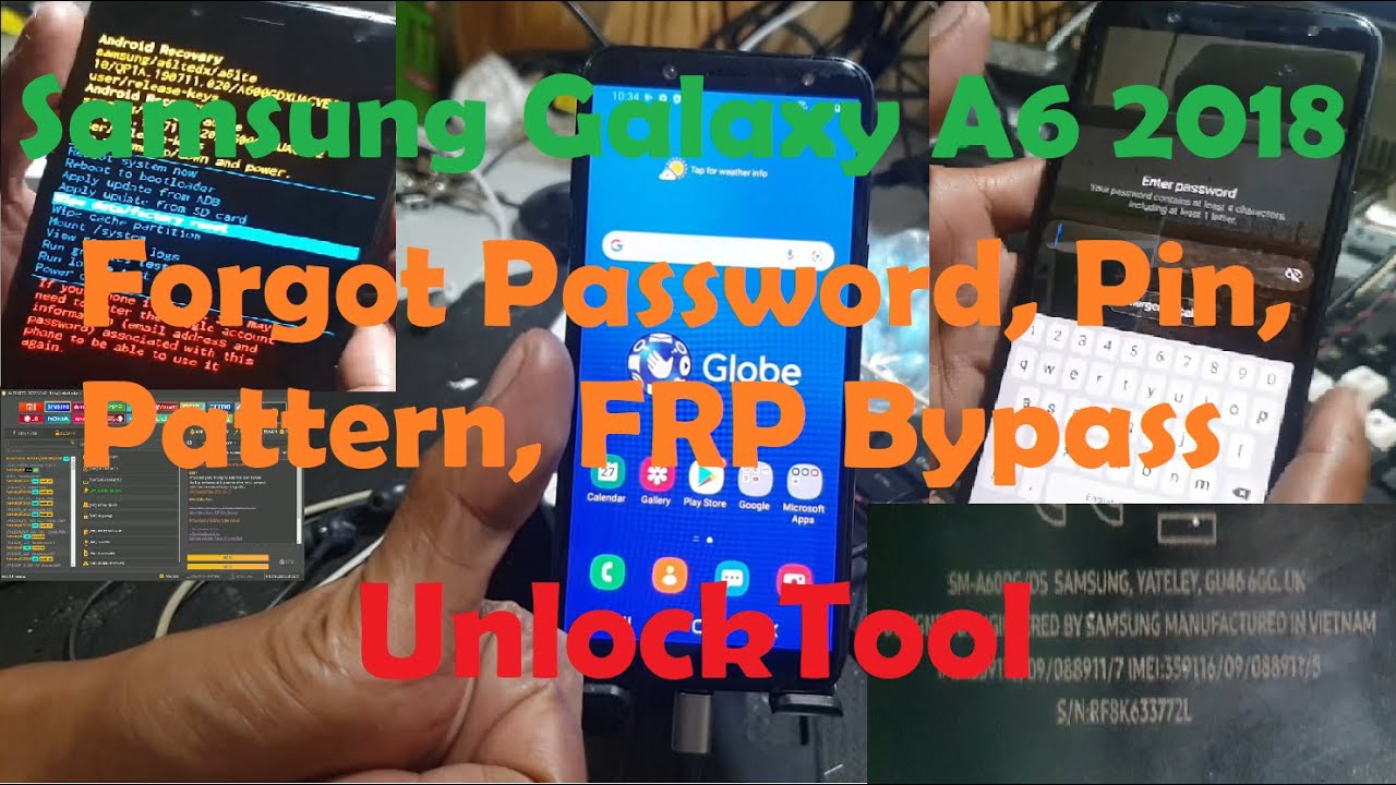Samsung Galaxy A6│Screen Lock Removal Via Unlocktool - YouTube