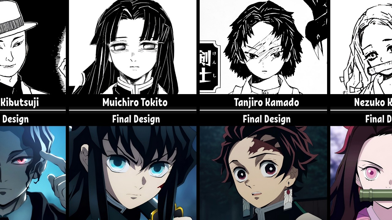 Early Character Designs In Demon Slayer - YouTube
