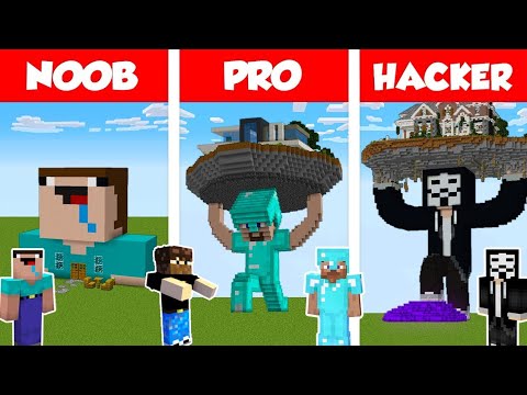 Minecraft NOOB vs PRO vs HACKER: HAYKAL UY QURISH CHALENGE - YouTube