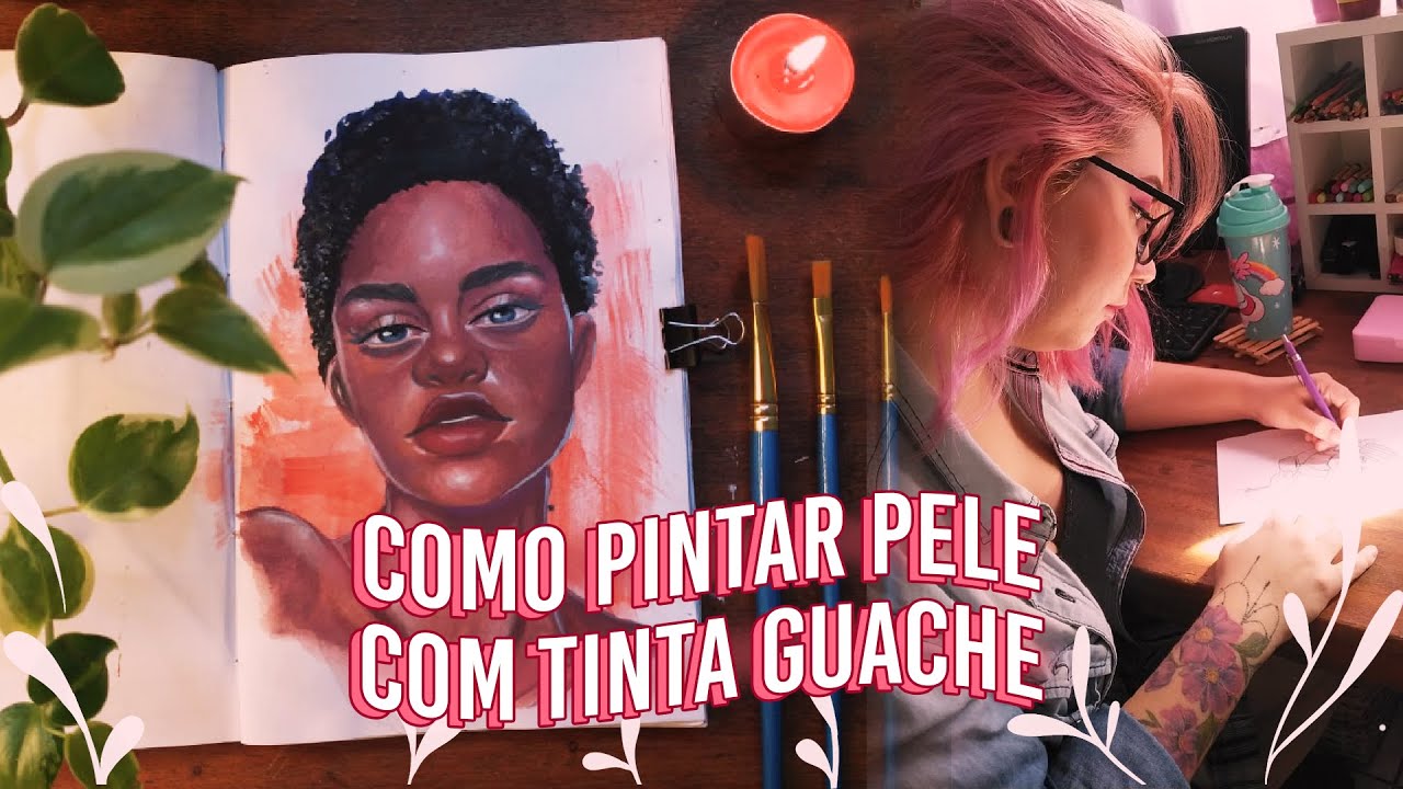 Como pintar pele com tinta guache || tutorial 🌷🦋 - YouTube