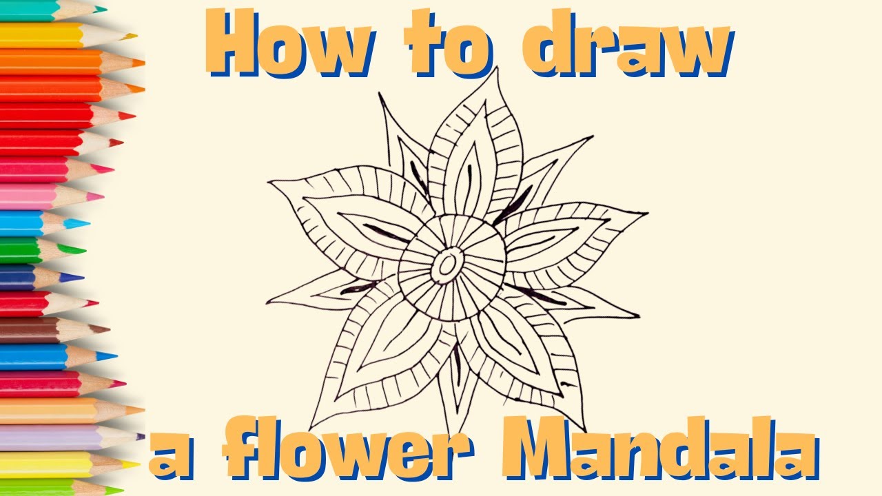 Drawing beautiful flower | The most satisfying video | Flower drawing ...