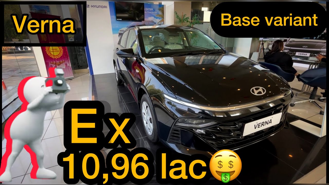 verna ex model 2024| verna facelift 2024 | base model in 10.96 lac ...
