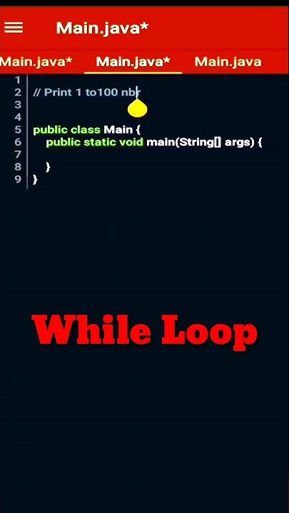 While loop in Java programming "print 1 to 100"number 😱🔥🔥##youtubeshorts #viral #coding # ...