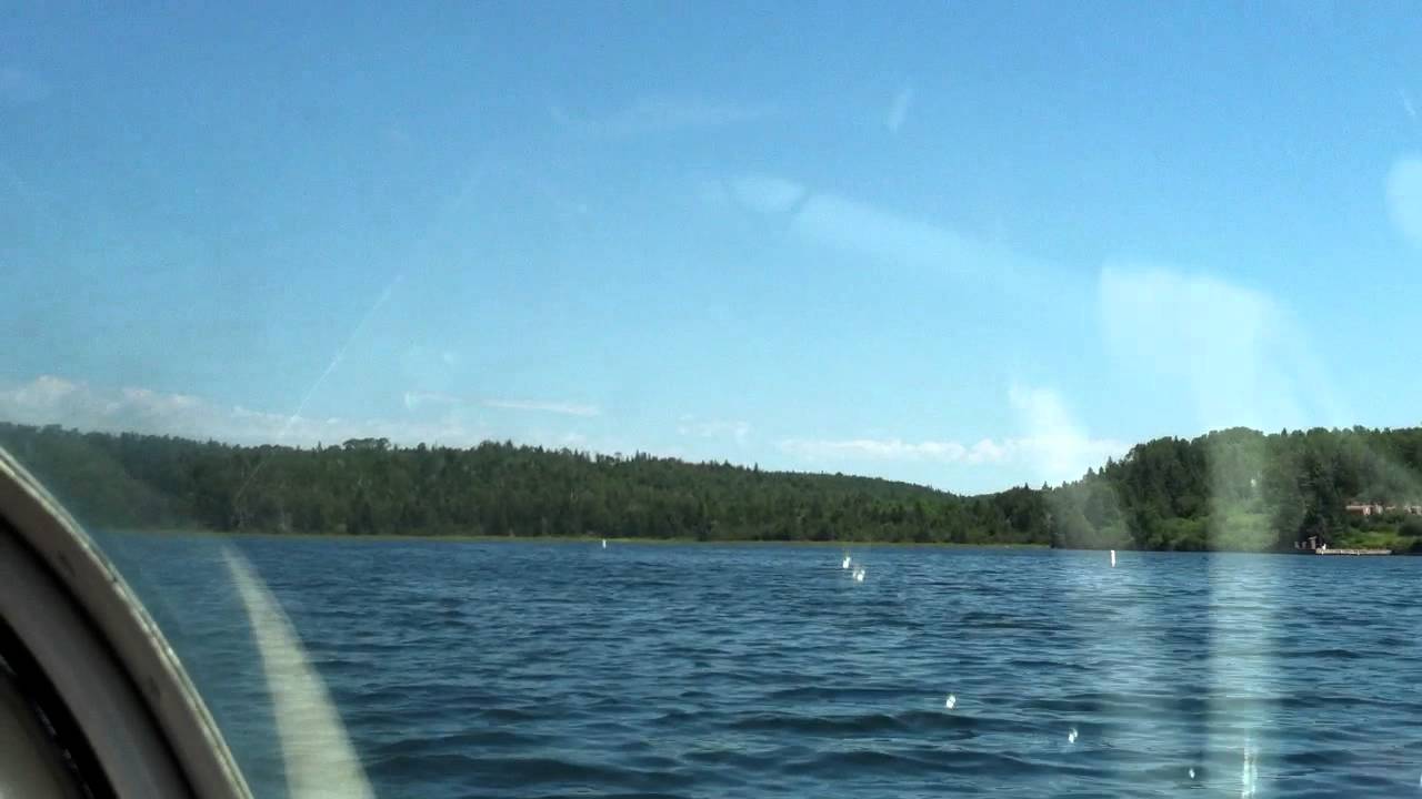 Isle Royale Windigo West end Lake Amphibian seaplane landing - YouTube