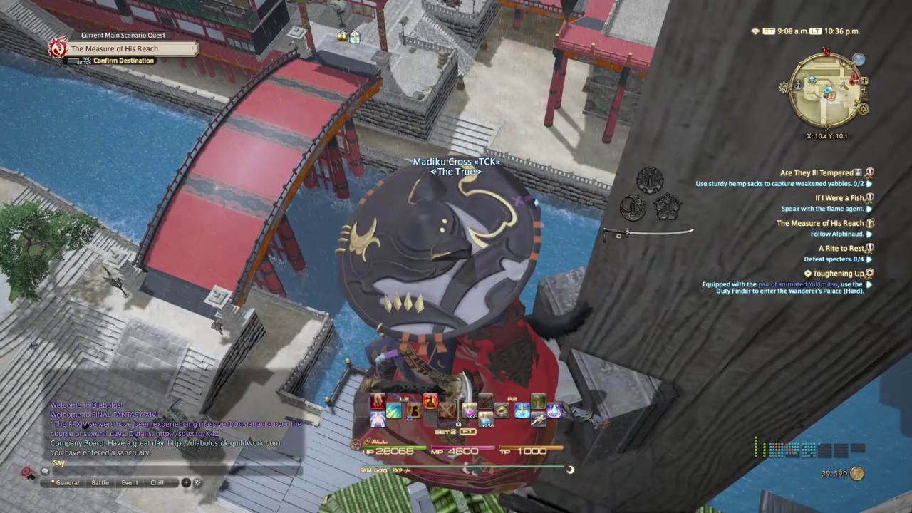 FFXIV Climbing Kugane Tower - YouTube