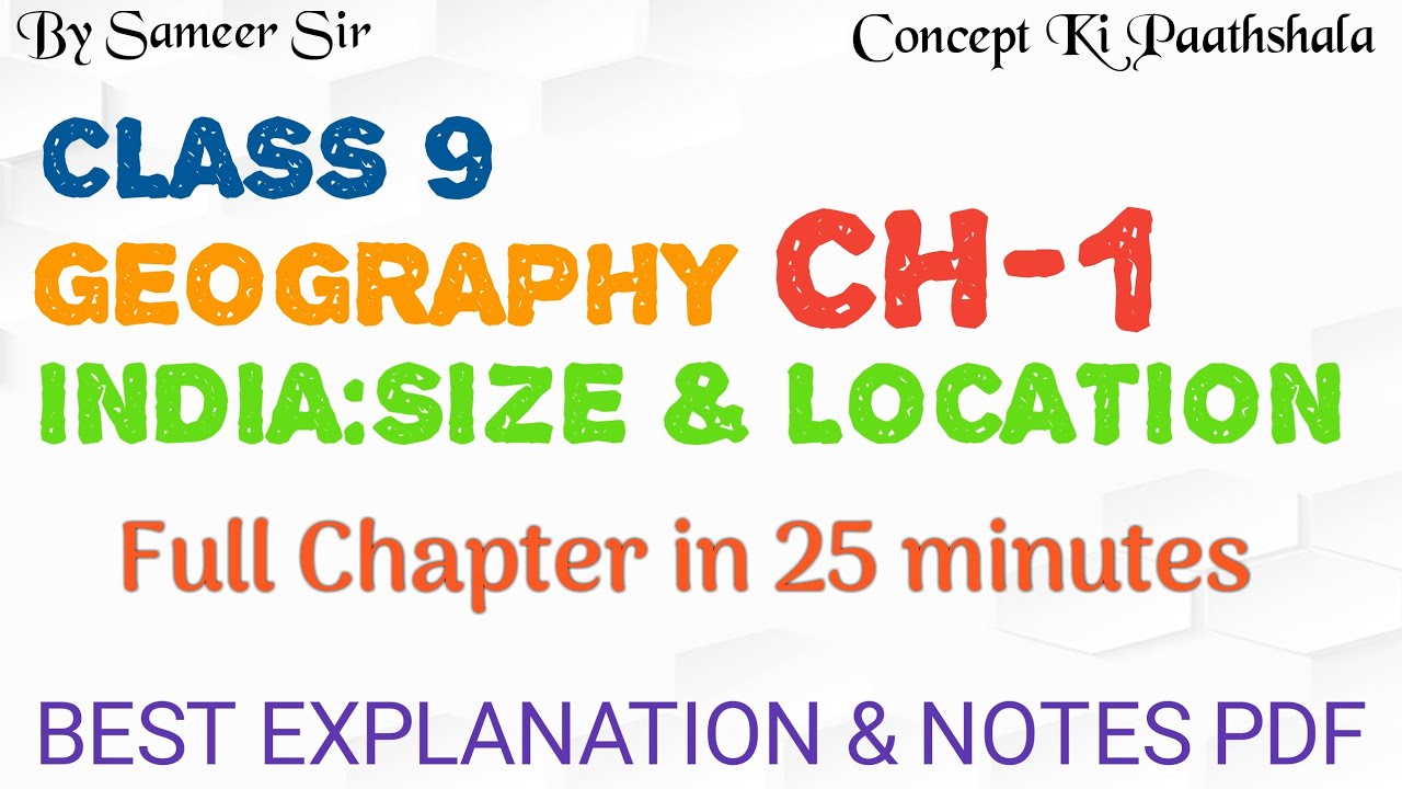 India: Size and Location (Full Explanation) | Class 9 SST | Geography ...