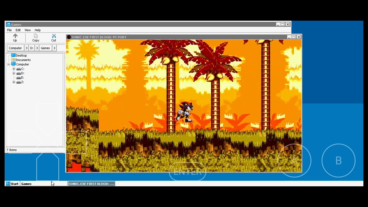 Sonic.EXE First Blood PC Port Android Winlator - YouTube
