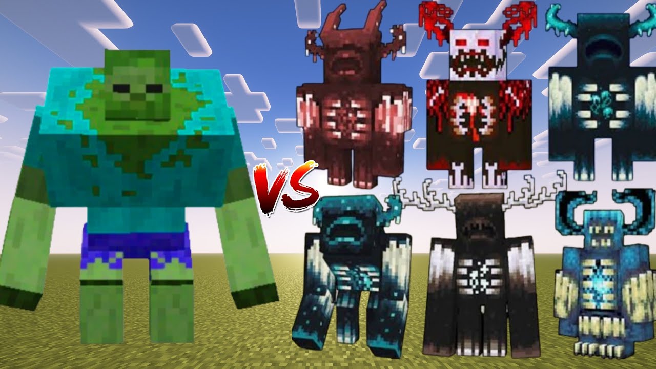 Mutant zombie vs all warden | Minecraft mob battle - YouTube