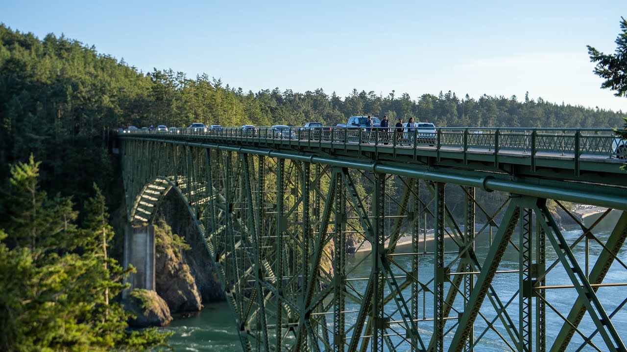 Driving over Deception Pass Bridge (Southbound), Washington State - YouTube