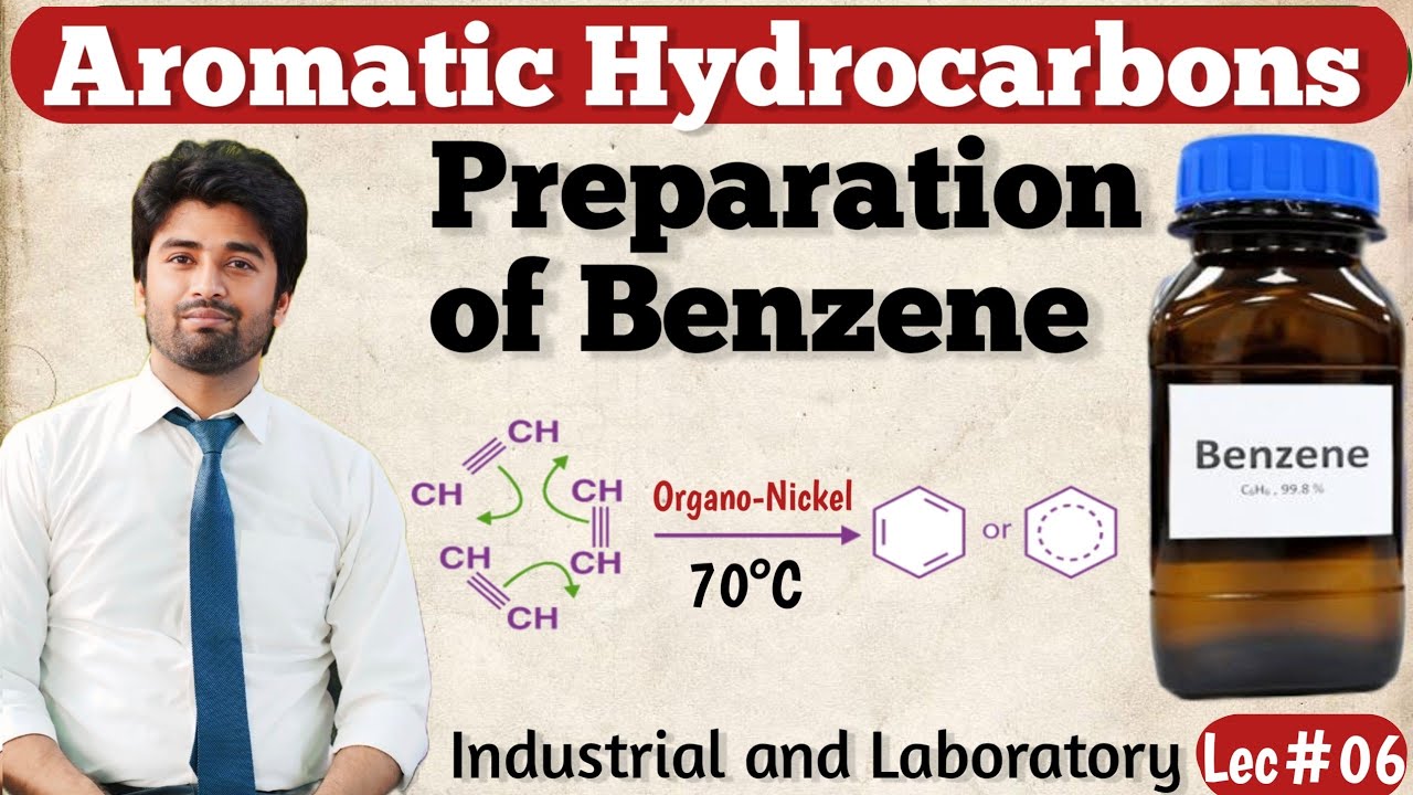 Preparation of Benzene Class 12 Chemistry || Industrial and Laboratory ...