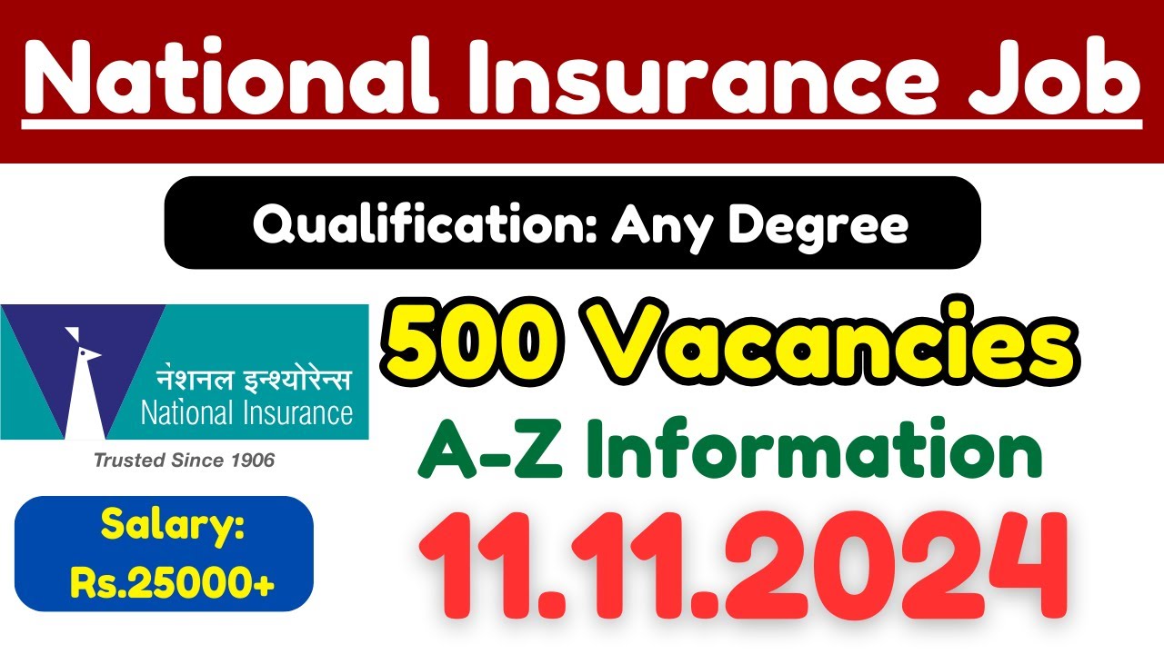 NICL Recruitment 2024 | 500 Assistant Class 3 Vacancies | Apply Before ...