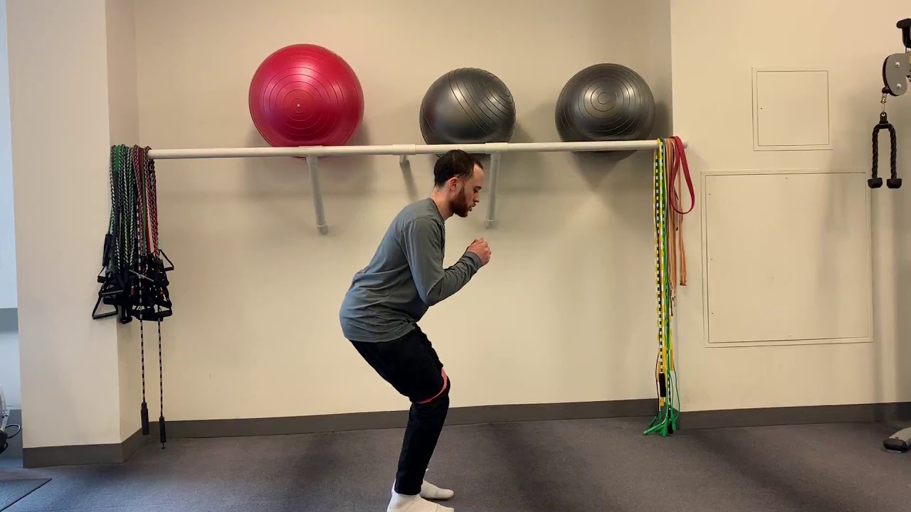 Mini Band Backward Walk w Angled Step - YouTube