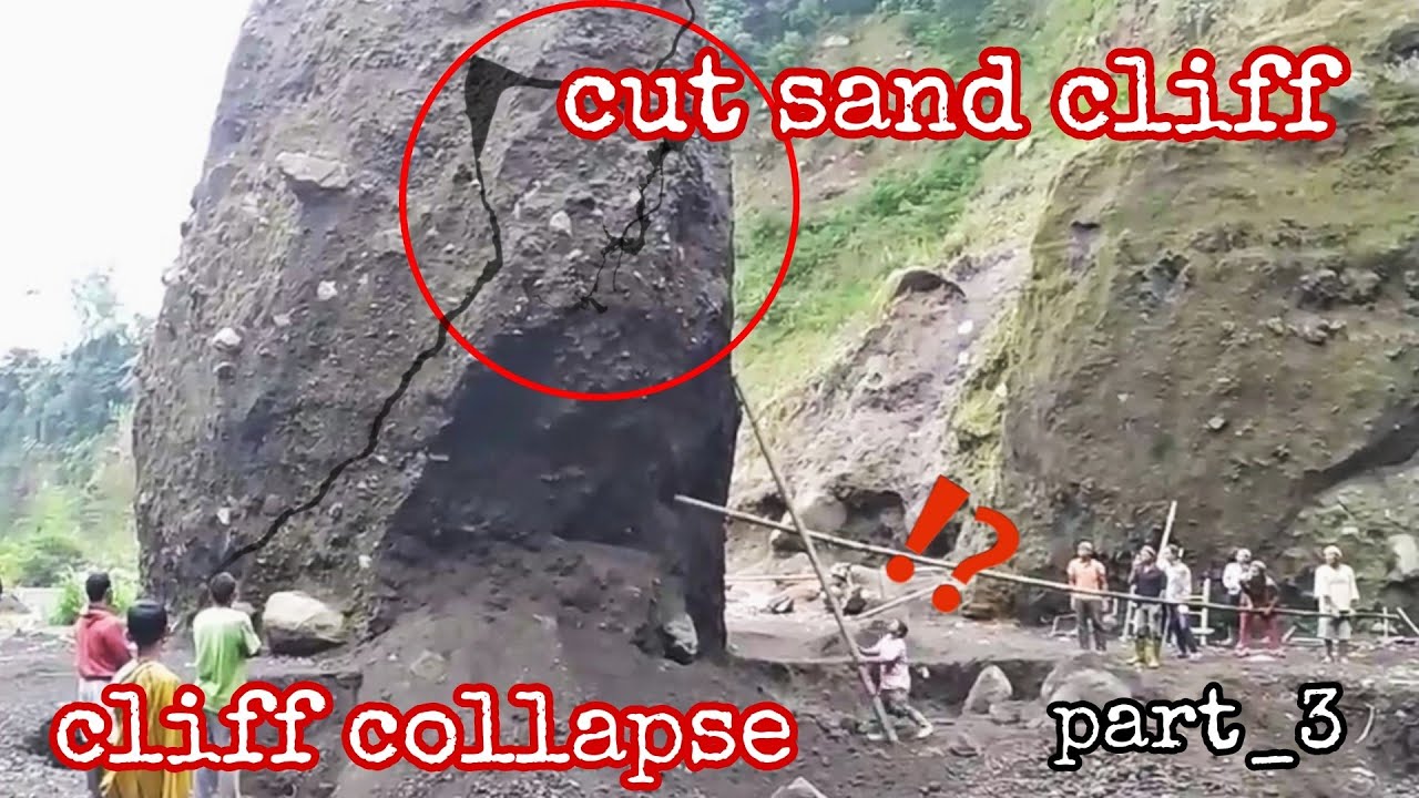 crazy way to collapse cliff‼️sand cliff landslide - YouTube