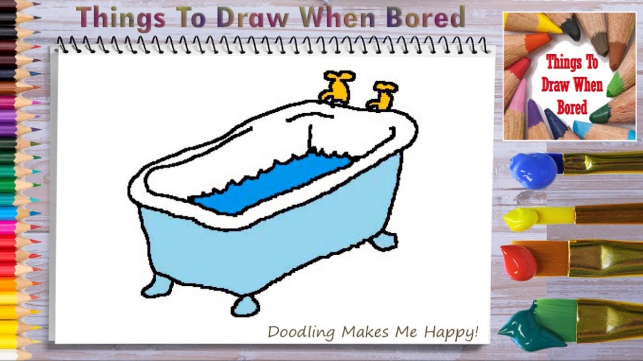 How To Draw Bathtub Easy ( How To Draw Easy Stuff But Cool ) - YouTube