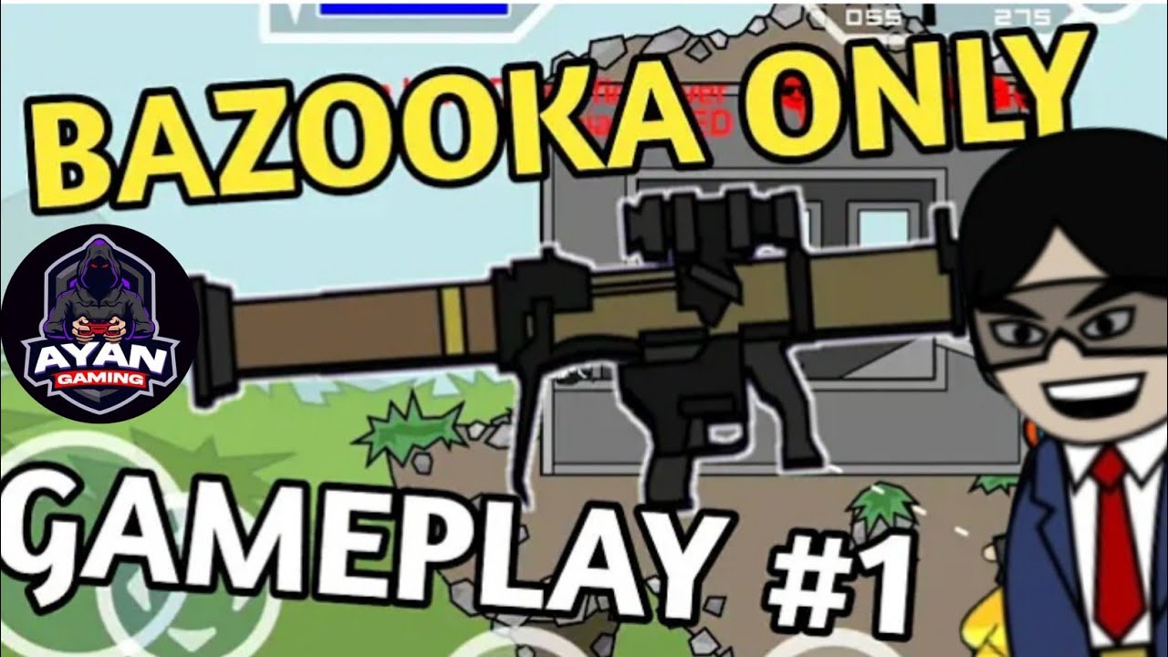 BAZOOKA ONLY GAMEPLAY #1 IN MINI MILITIA !! - YouTube
