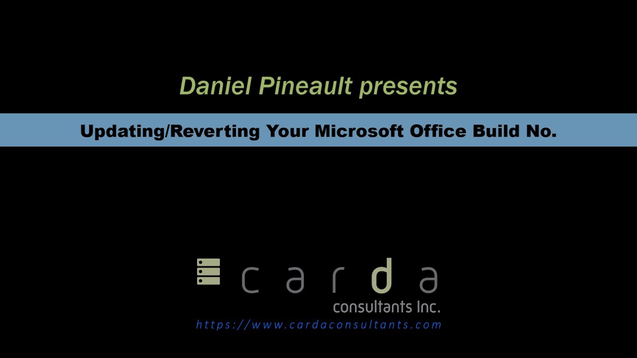 Updating And Reverting Your Microsoft Office Build - YouTube