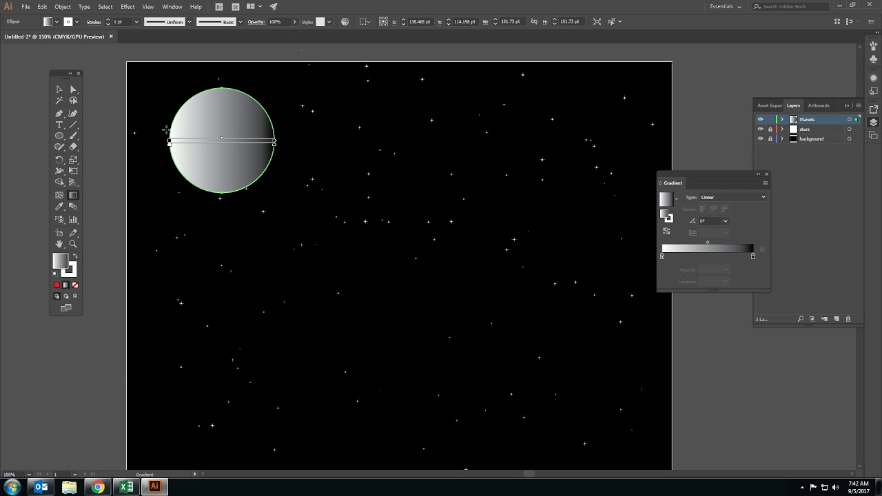 Illustrator Solar System - YouTube
