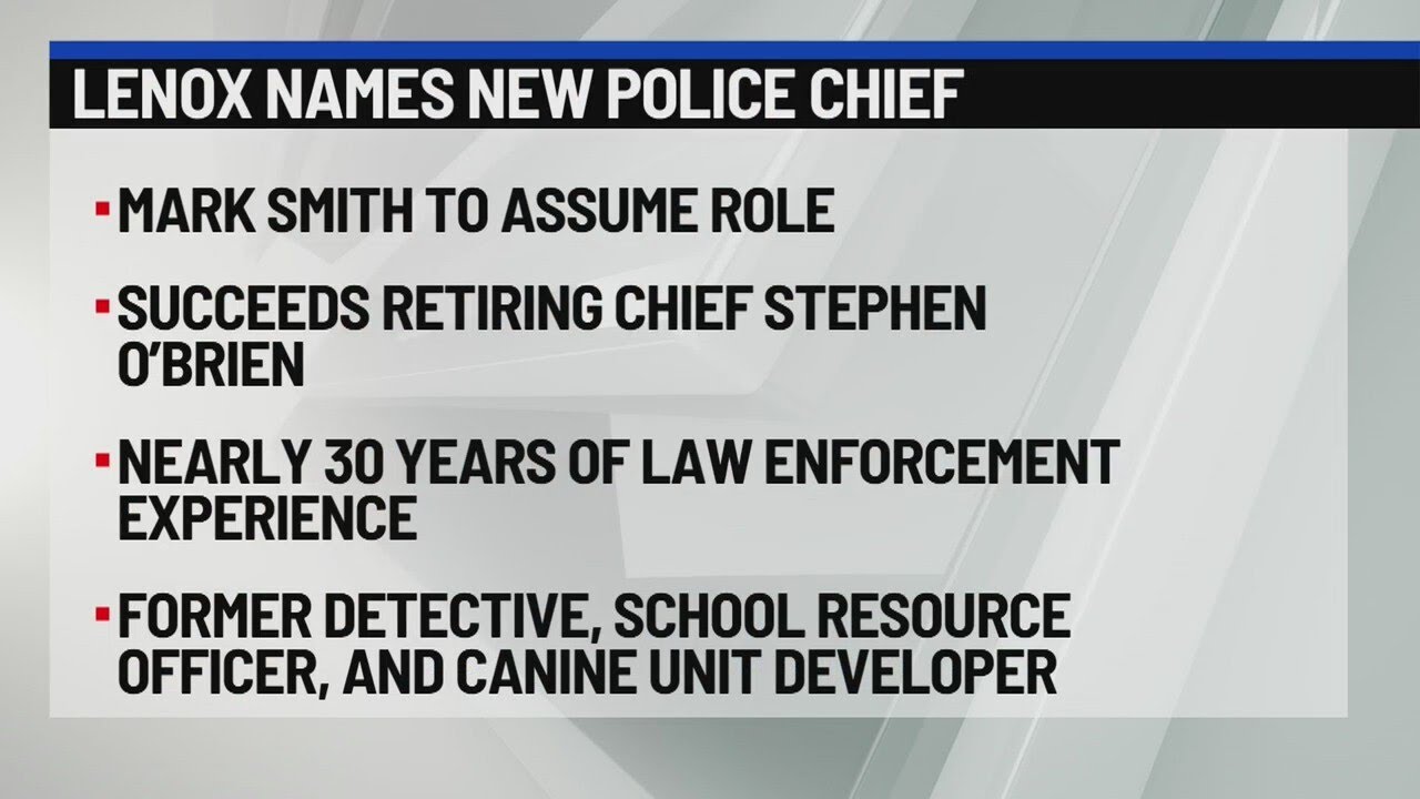 Lenox names new police chief - YouTube