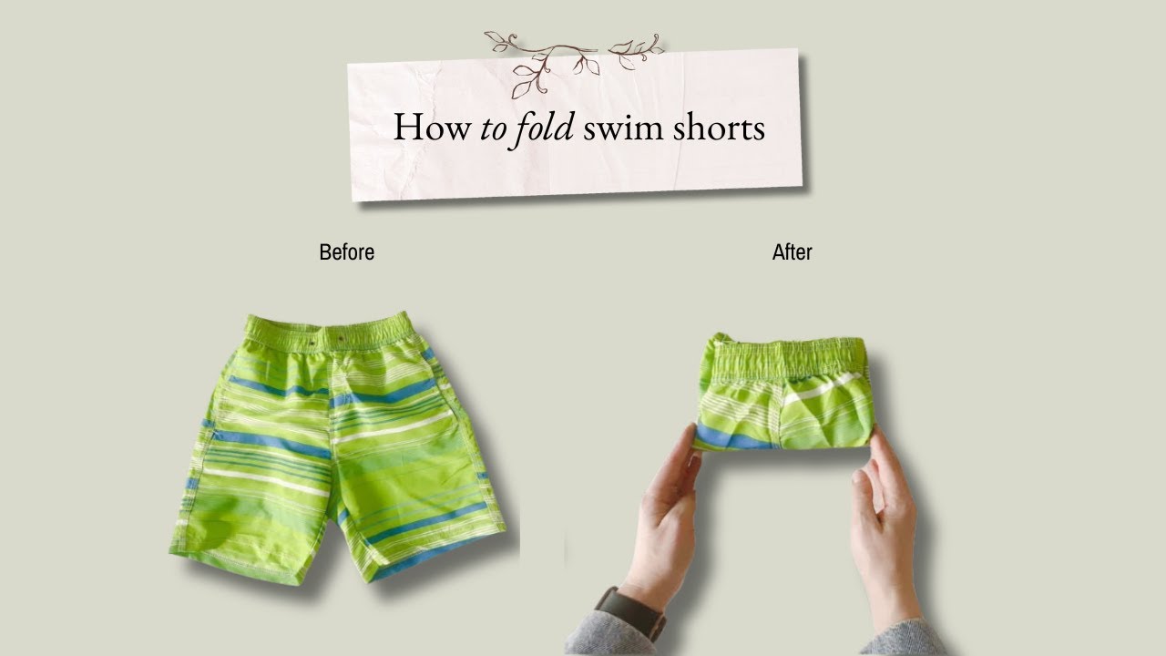 How to fold swim shorts - YouTube