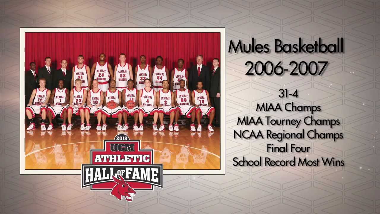 UCM Athletic Hall of Fame Class of 2013 - 2006-07 Mules Basketball Team ...