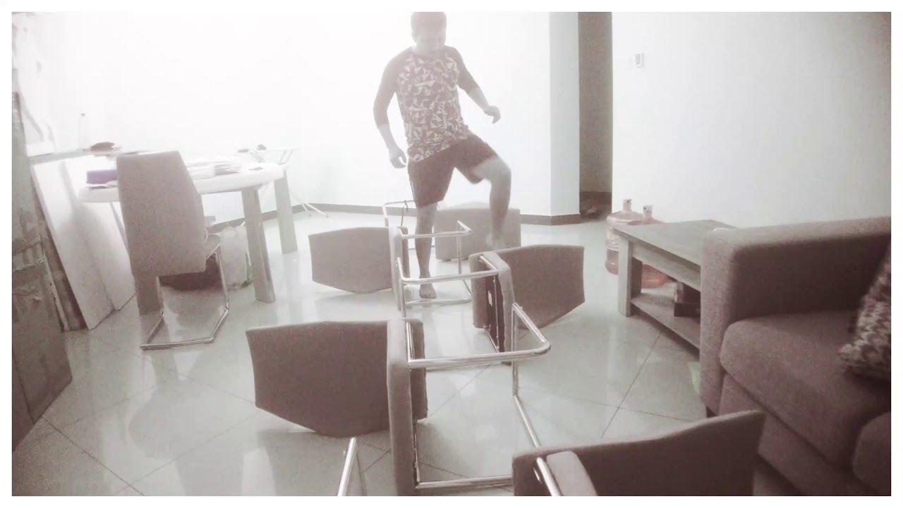 Obstacle course with chair. - YouTube