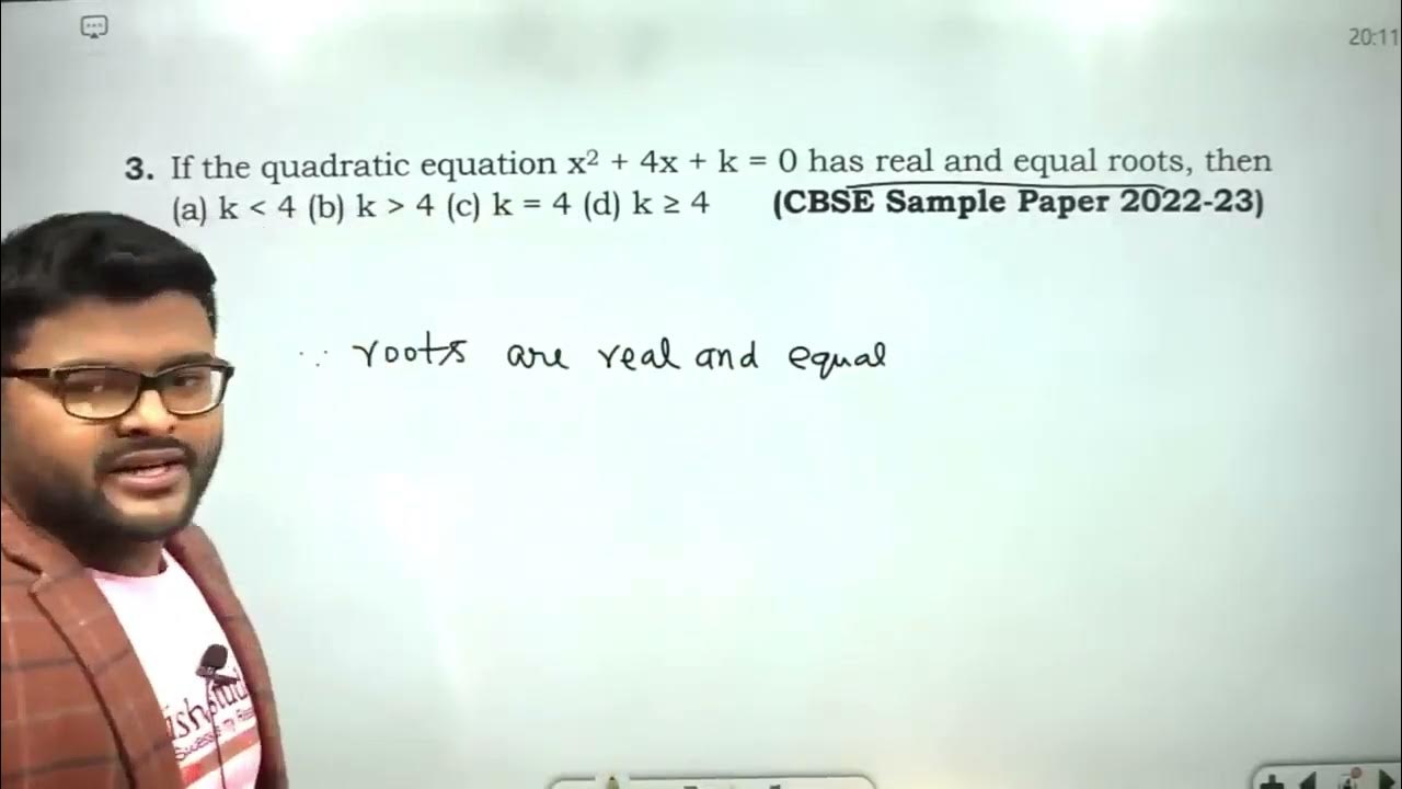 if-the-quadratic-equation-x2-4x-k-0-has-real-and-equal-roots