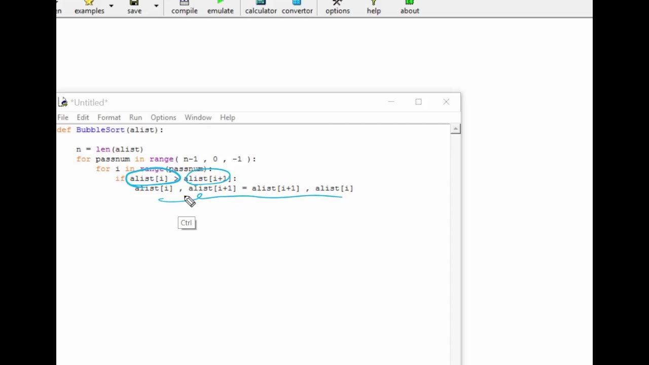 EMU8086 - Sorting an array (Arabic) - YouTube