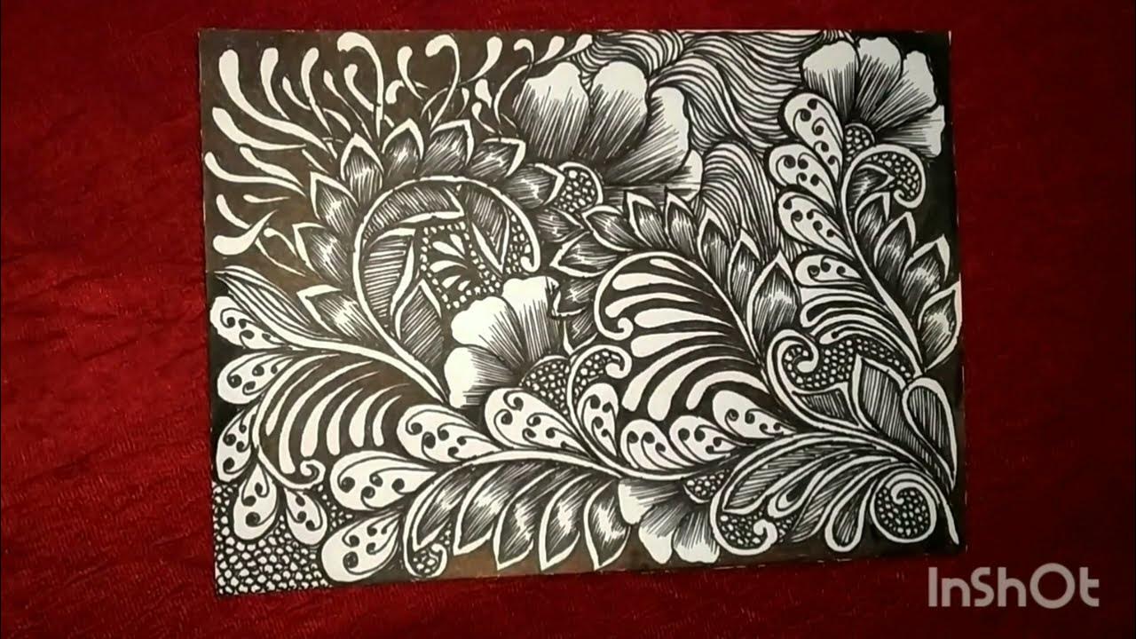 Zentangle art for beginners | Zendoodle art | Zentangle art tutorial ...