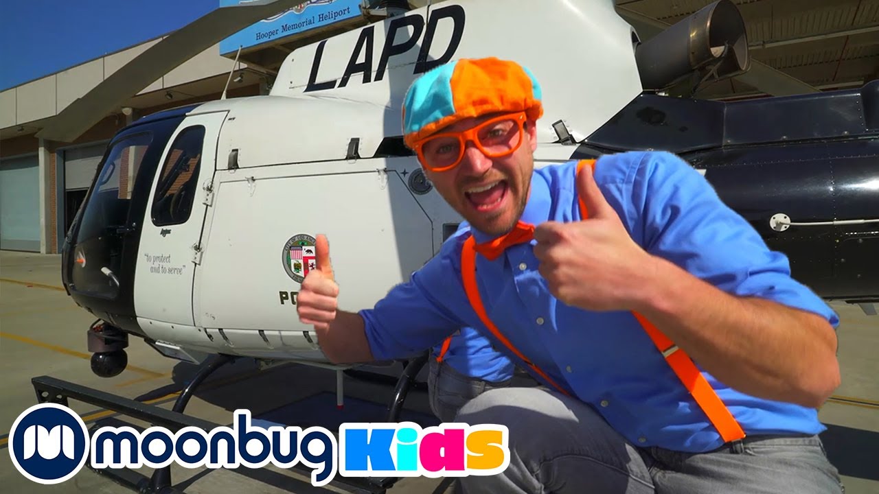 Blippi Explores a Police Helicopter | Blippi 🔍 | Old MacDonald's Farm ...
