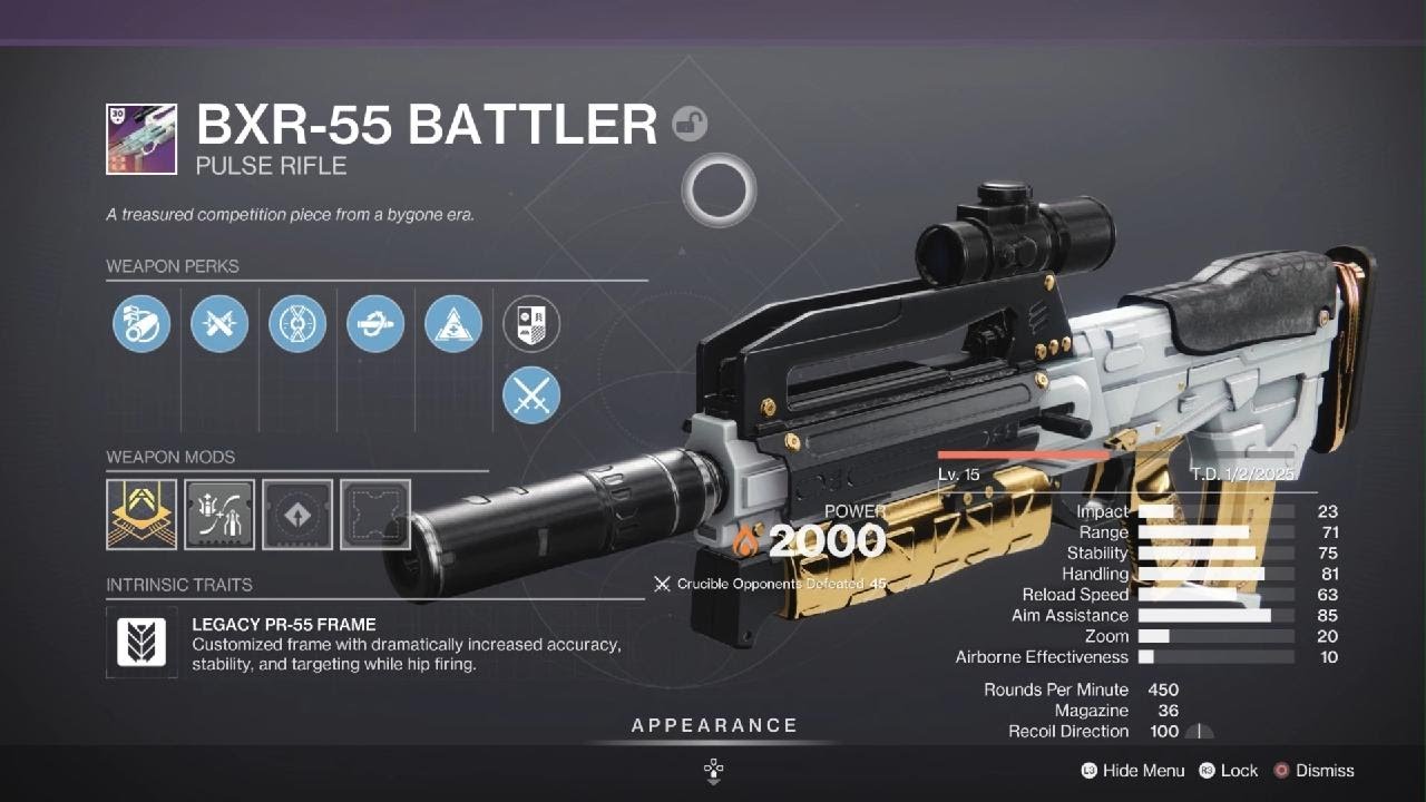 Destiny 2- BXR-55 Battler Is Still A Favorite Of Mine - YouTube