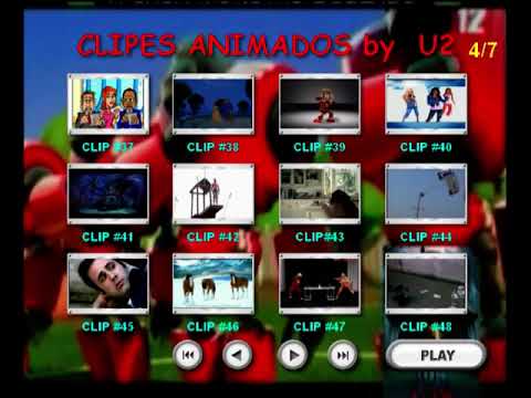 Menu DVD Clipes Animados by U2 (82 Clipes)