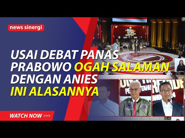 Usai Debat Panas Prabowo Ogah Bersalaman Dengan Anies, ini Alasannya Usai Debat Panas Prabowo Ogah Bersalaman Dengan Anies, ini Alasannya