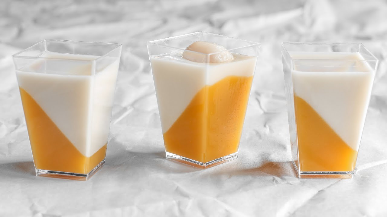 Mango Lychee Pudding | Puding mangga & leci - YouTube