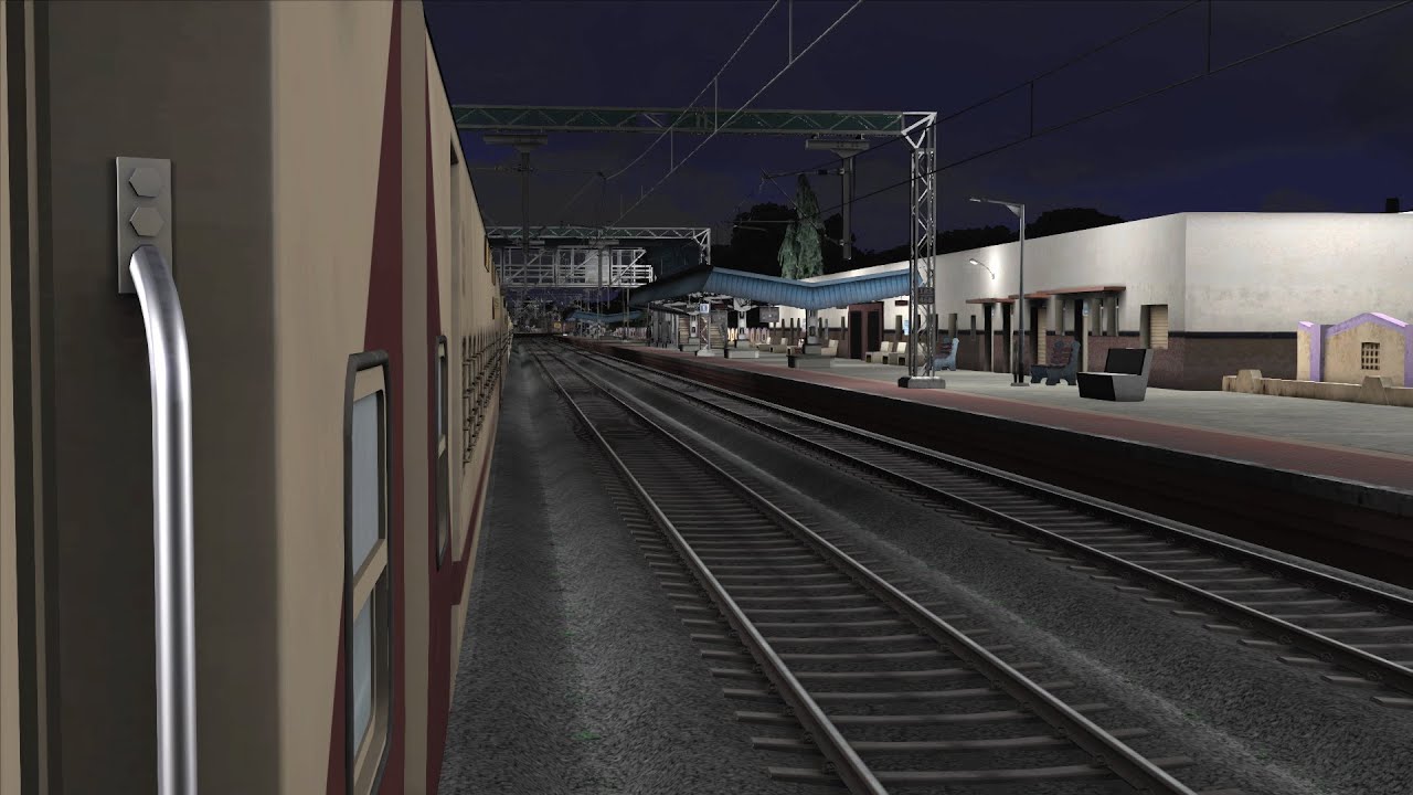 REALISTIC NIGHT RIDE IN TRAIN SIMULATOR IN SCR ROUTE - YouTube