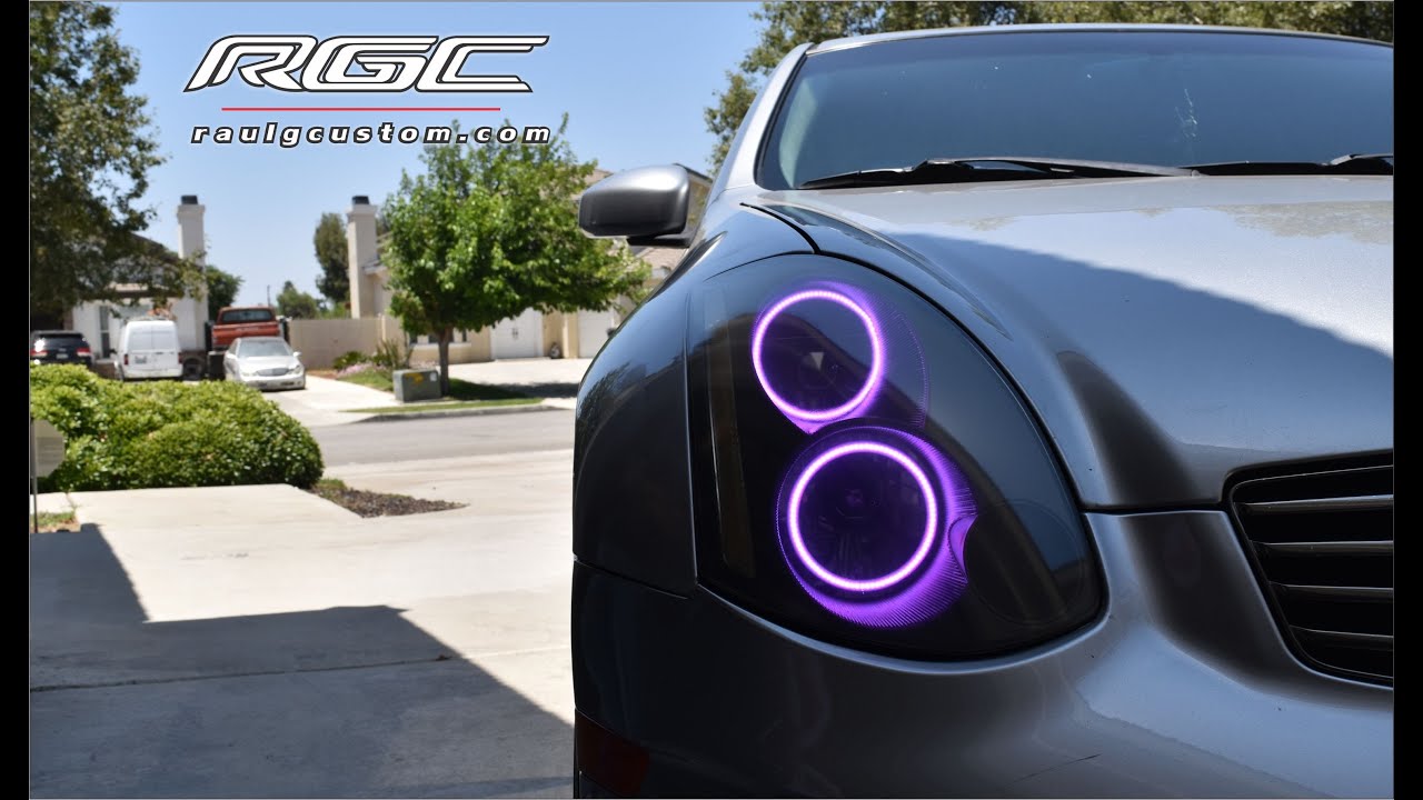 Infiniti G35 Custom Headlights - YouTube