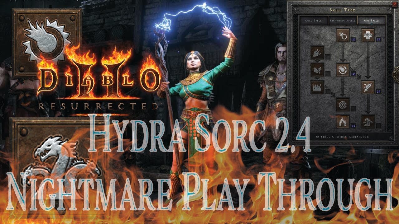 D2R Patch 2.4 Hydra Sorceress NightmarePlay through - Players 8 Bnet ...