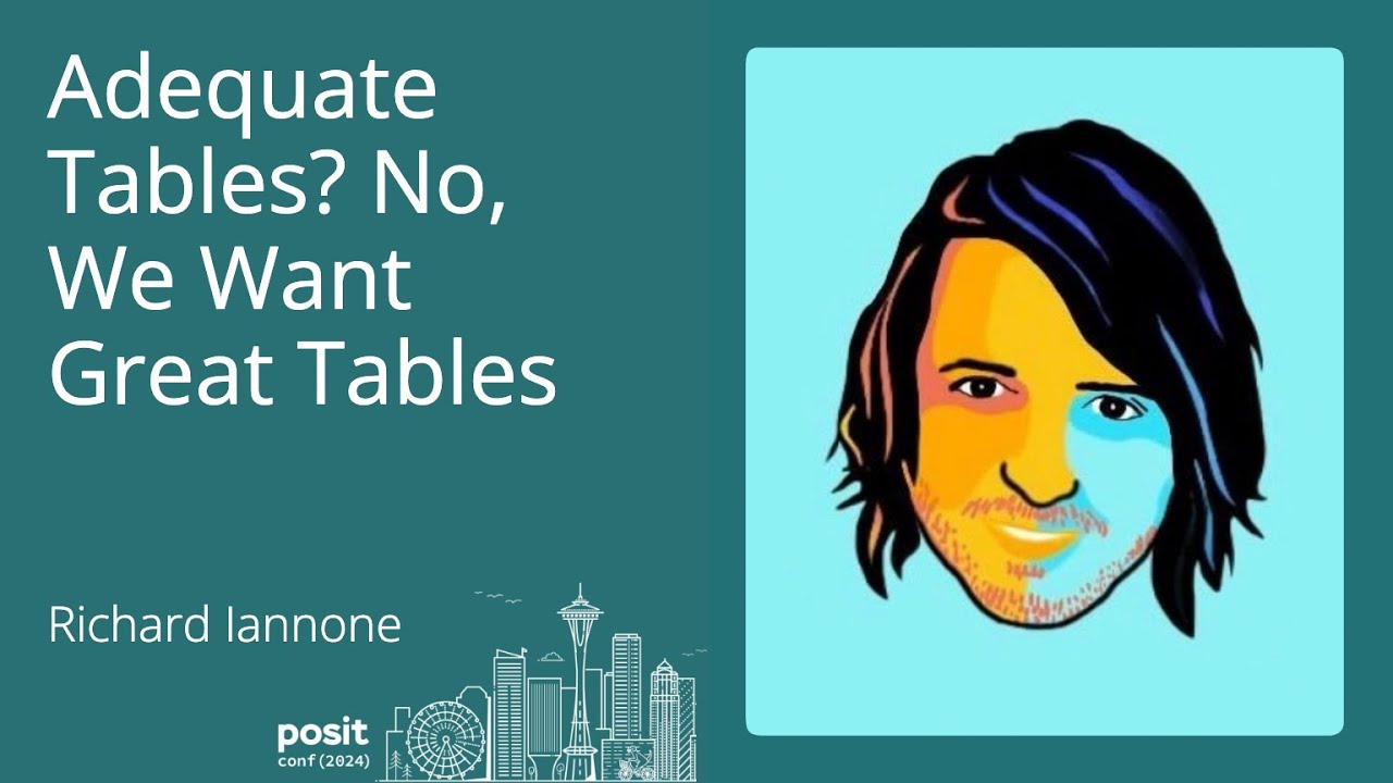 Richard Iannone - Adequate Tables? No, We Want Great Tables - YouTube