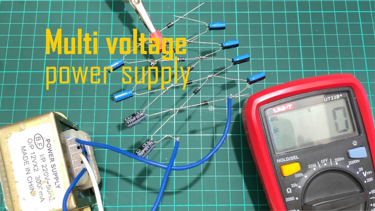 Simple multi voltage using diodes and capacitors - YouTube