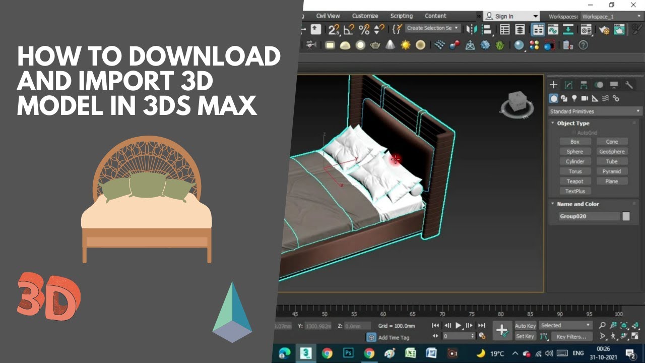 How To Download Import 3d Model In 3ds Max In Hindi YouTube How To Download Import 3d Model In 3ds Max In Hindi YouTube