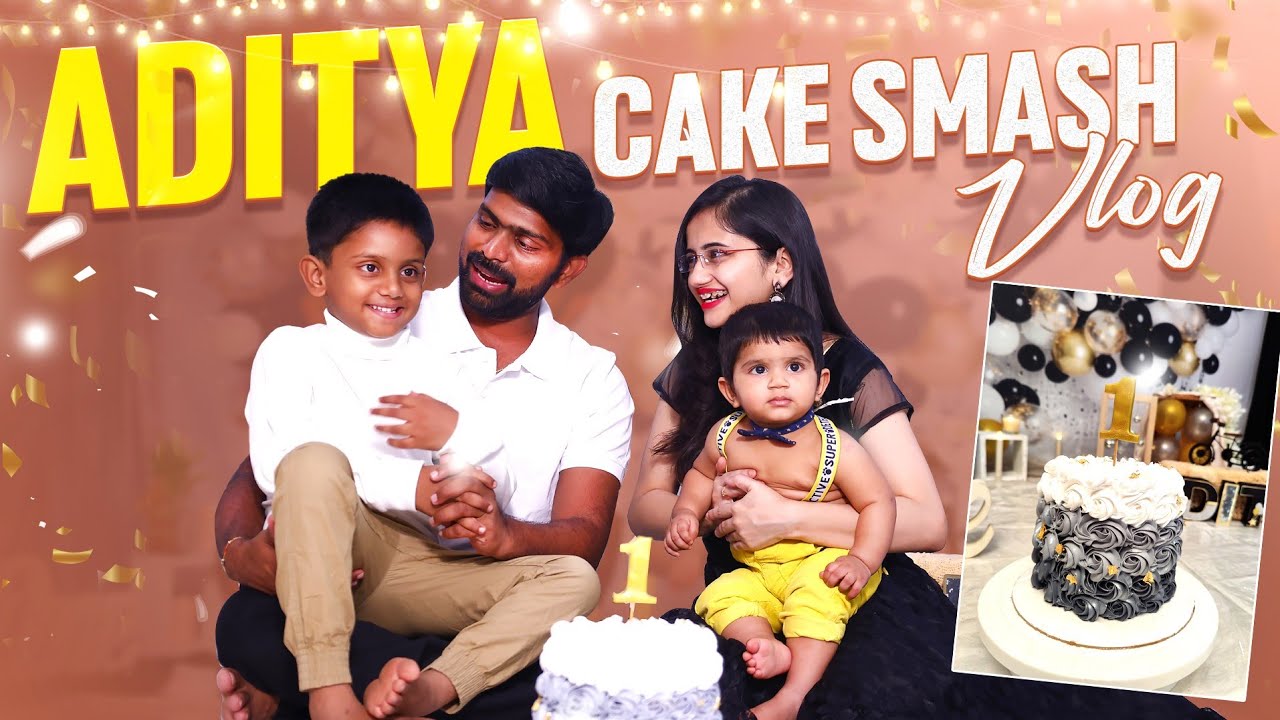 Aditya's cake smash vlog 🎉🎂 | Decor | Cake | Baby photoshoot # ...
