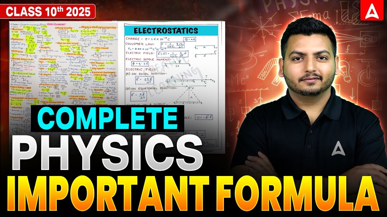 Complete Physics Important Formula | CBSE Class 10th Physics | Physics ...