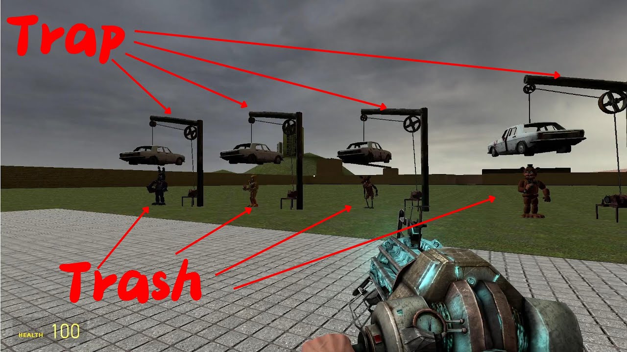 FNAF Animatronics Crushed in My Insane GMod Trap! - YouTube